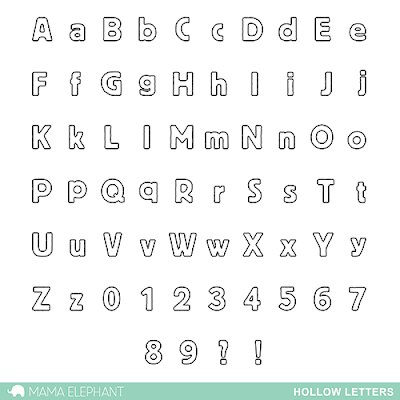 mama elephant | design blog: INTRODUCING: Hollow Letters