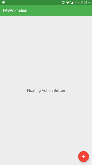 Android Material design Android FAB (Floating Action Button) Animations