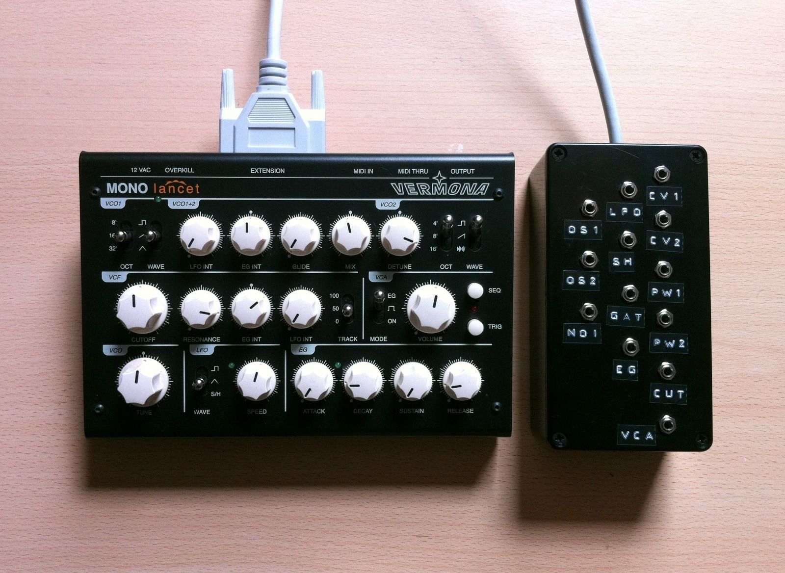 MATRIXSYNTH: Vermona Mono Lancet Breakout Box Analog CV Patchbay