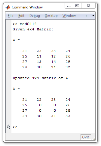 How To Replace BELOW THRESHOLD element of Matrix with zero in MATLAB ...