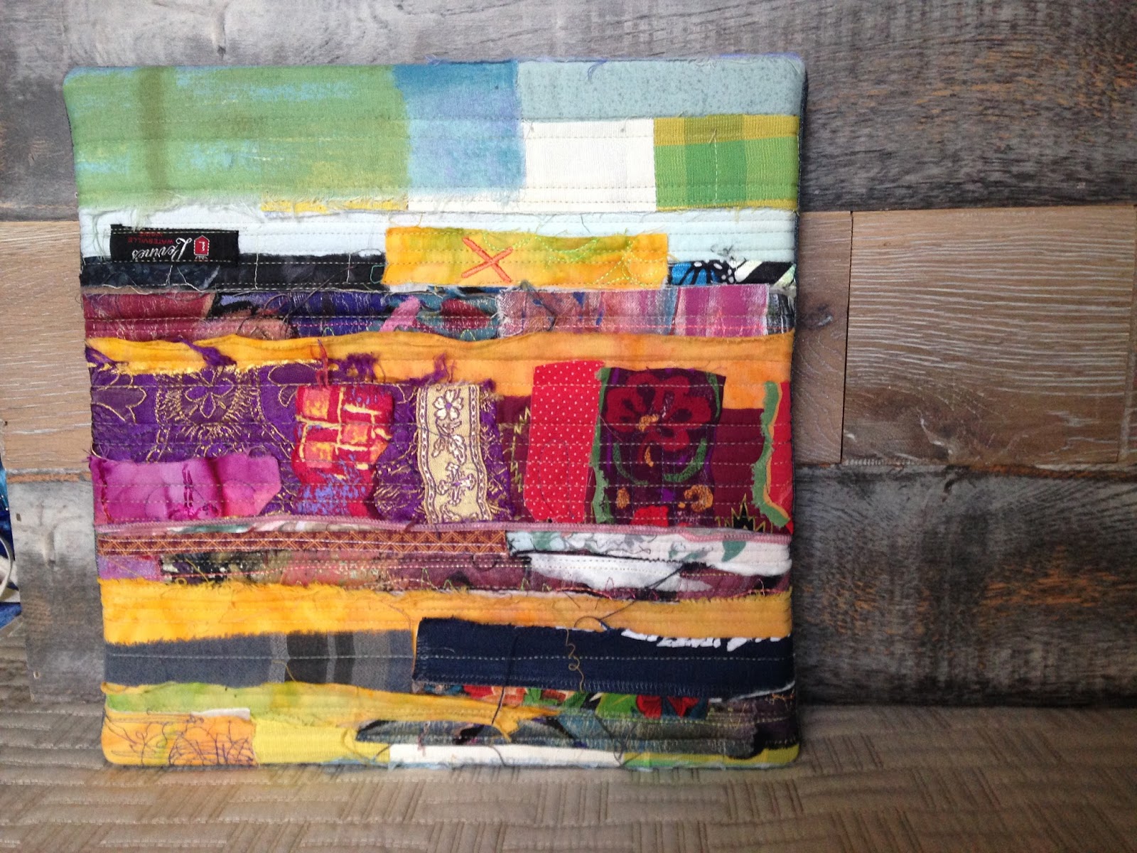 Busy Being Debra: Another Raw Edge Collage Art Work & Market Thoughts