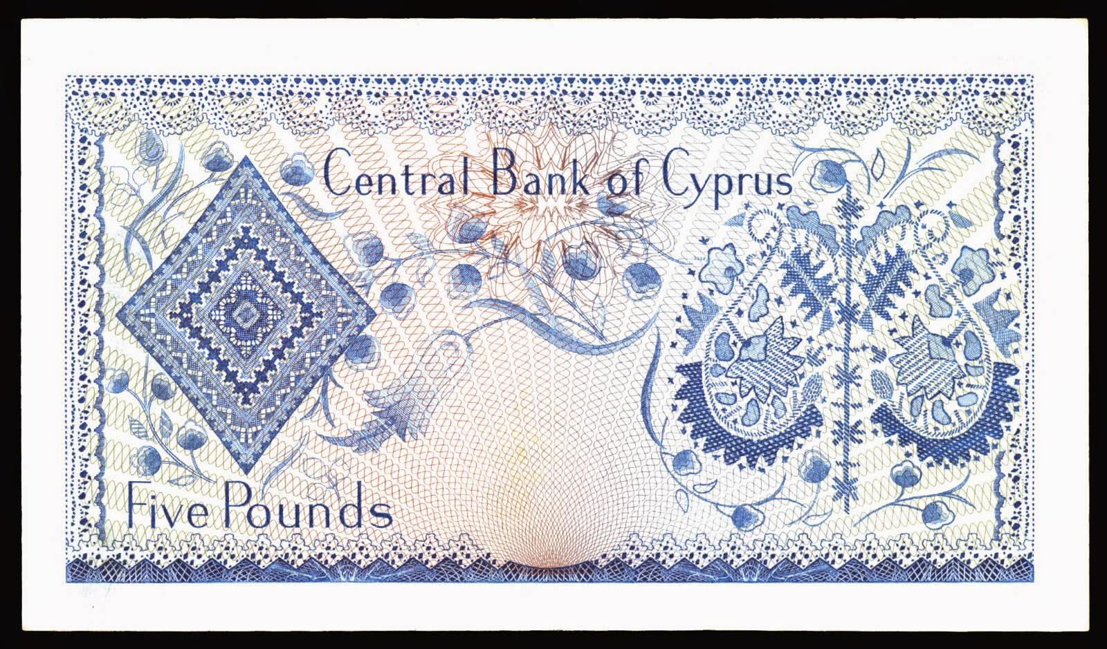 Cyprus 5 Pounds banknote 1967|World Banknotes & Coins Pictures | Old ...