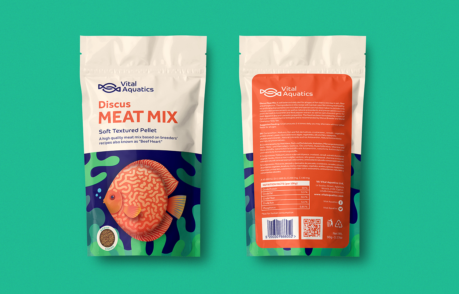 Vital Aquatics fish feeds – Packaging Of The World