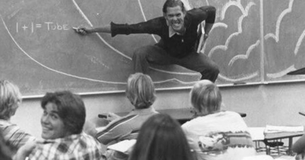 Photo of the Raddest High School Math Teacher Explaining the Physics of ...