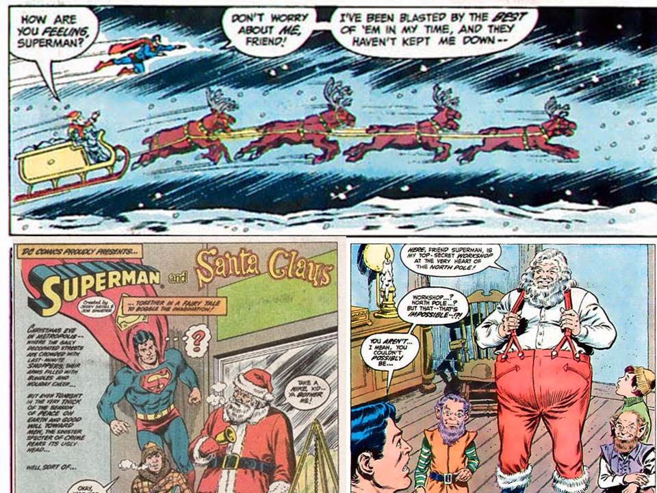 Dave's Comic Heroes Blog: Superman and Santa Wish You A Merry Christmas