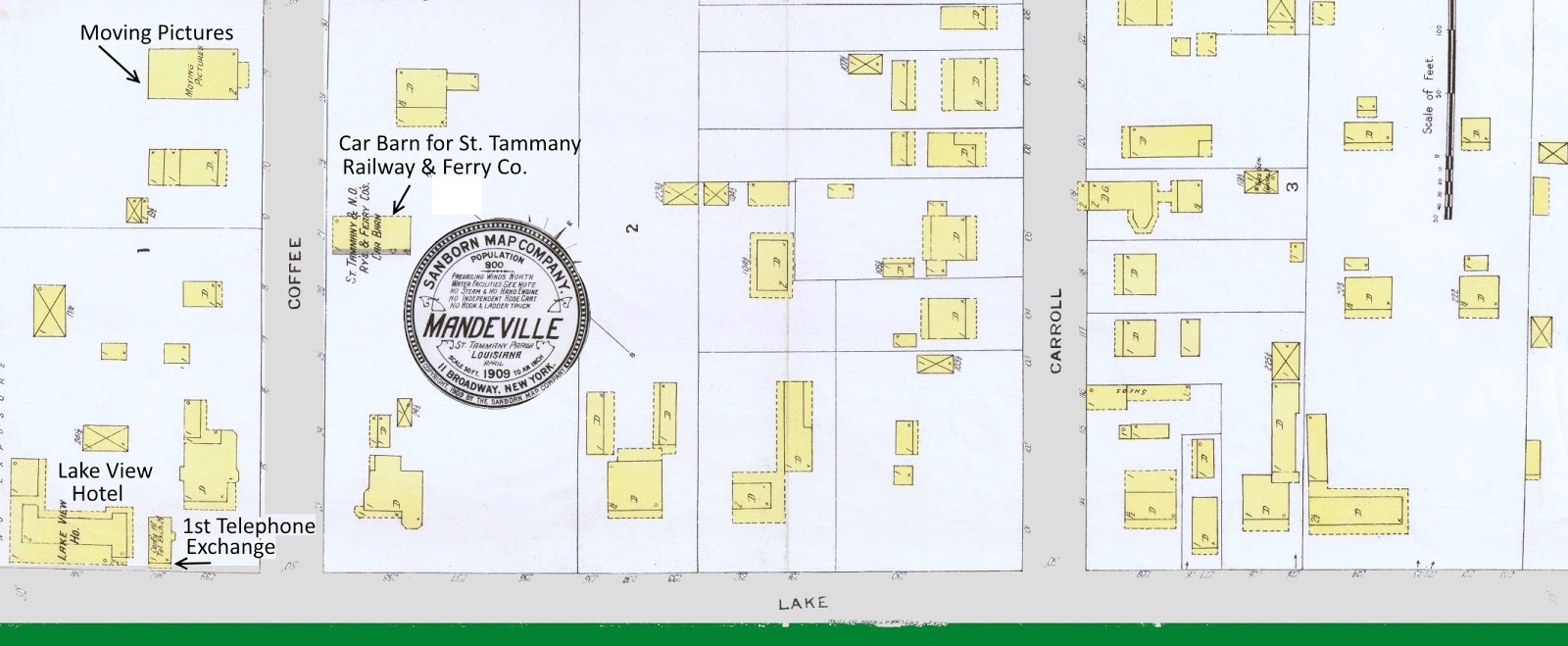 Tammany Family: Mandeville Building Maps 1909
