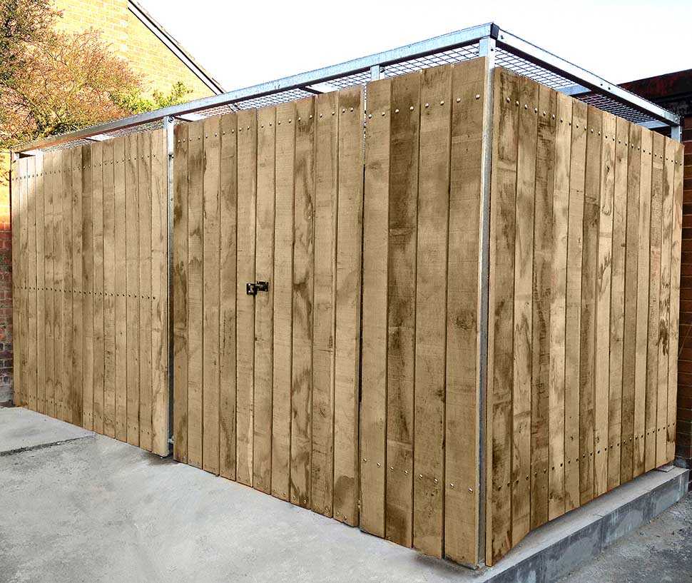 Barricade Fabrications: Hardwood Timber & Steel bin storage compounds ...