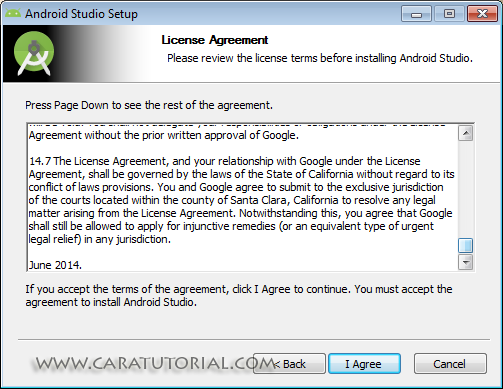Tutorial Install Android Studio pada Windows - caratutorial.com