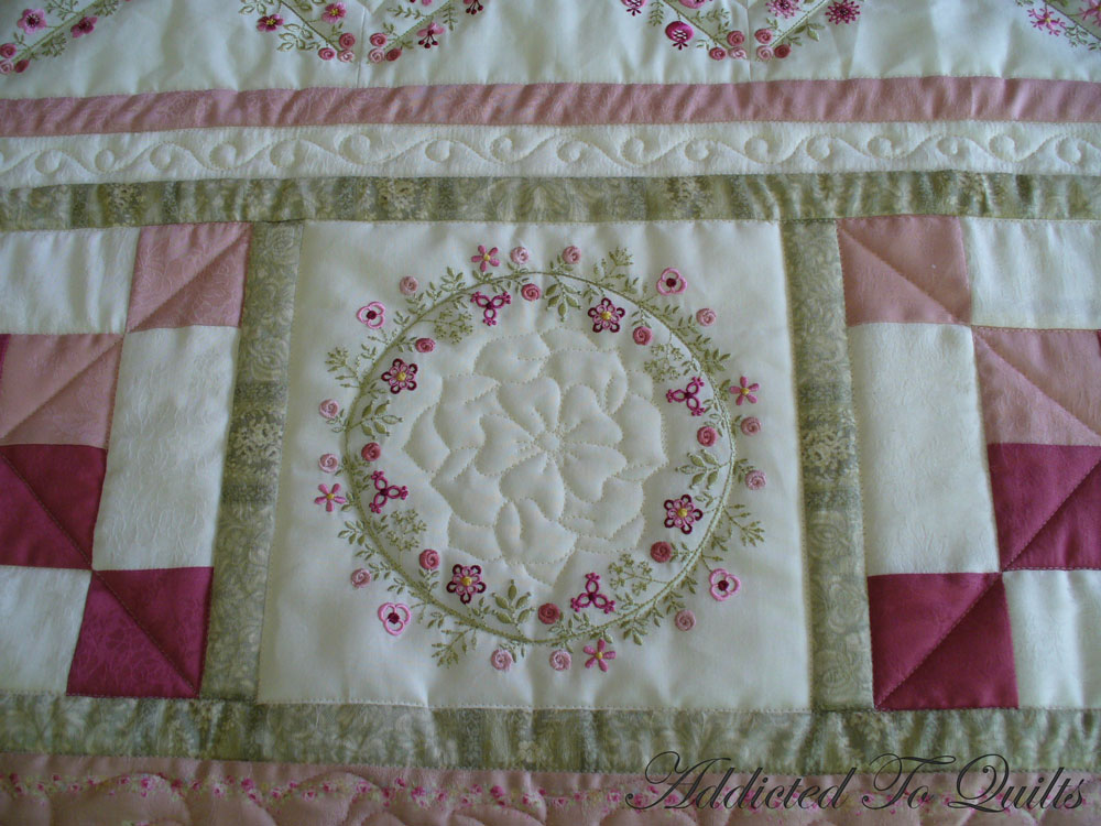 Addicted To Quilts: Two Pretty Embroidery Quilts.