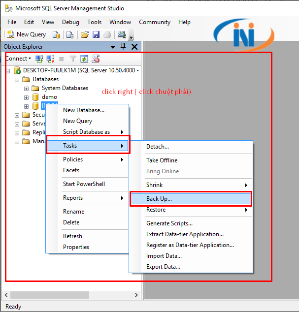 Hướng dẫn Backup Restore database SQL Server - Lập trình