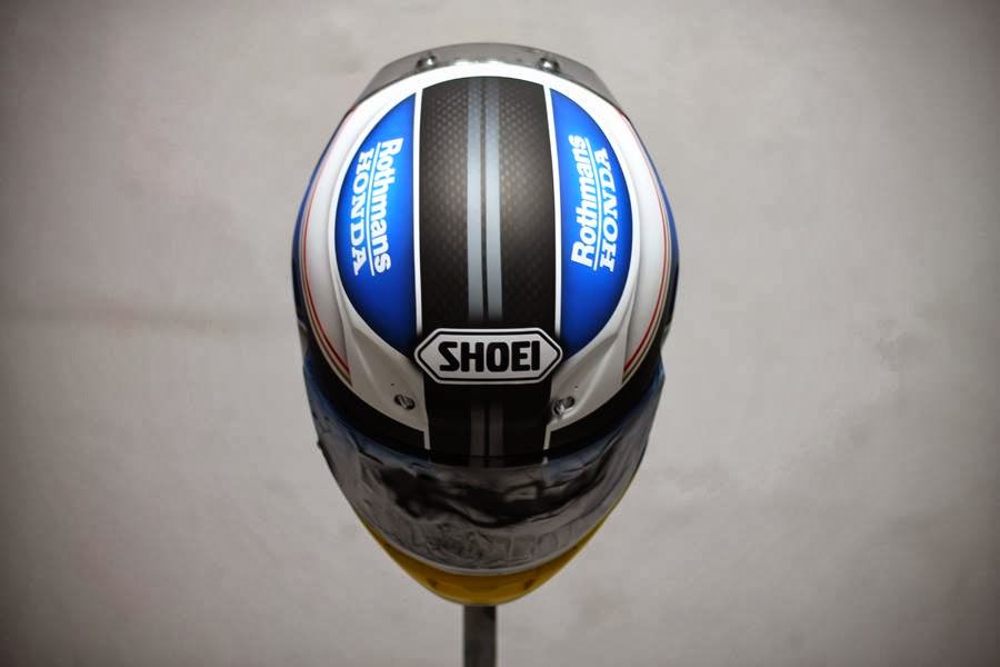 Racing Helmets Garage: Shoei XR-1000 "Rothmans Honda" by RAER The Barbarian