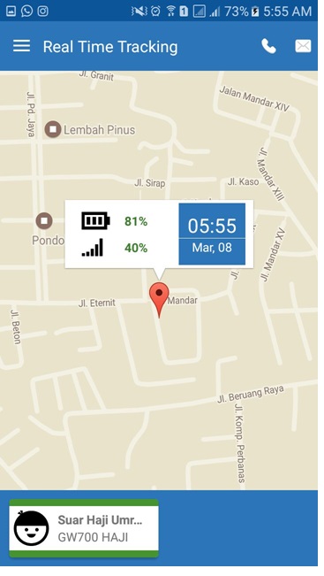 Webbase Applikasi Tracking & Android App | Jam GPS Tracker