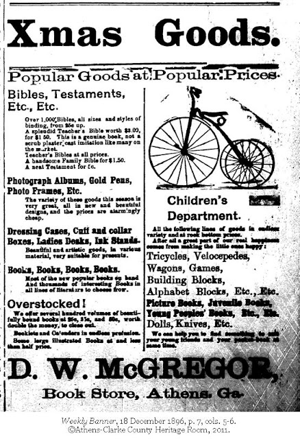 This Day in Athens: 18 December 1896: For Children, "Dolls, Knives, Etc."