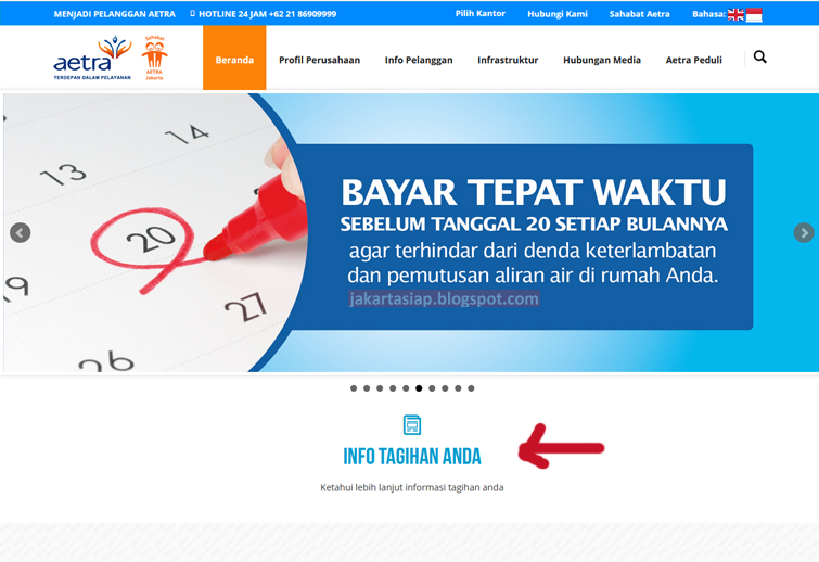 Cek Tagihan PDAM Aetra Jakarta | Jakarta Siap