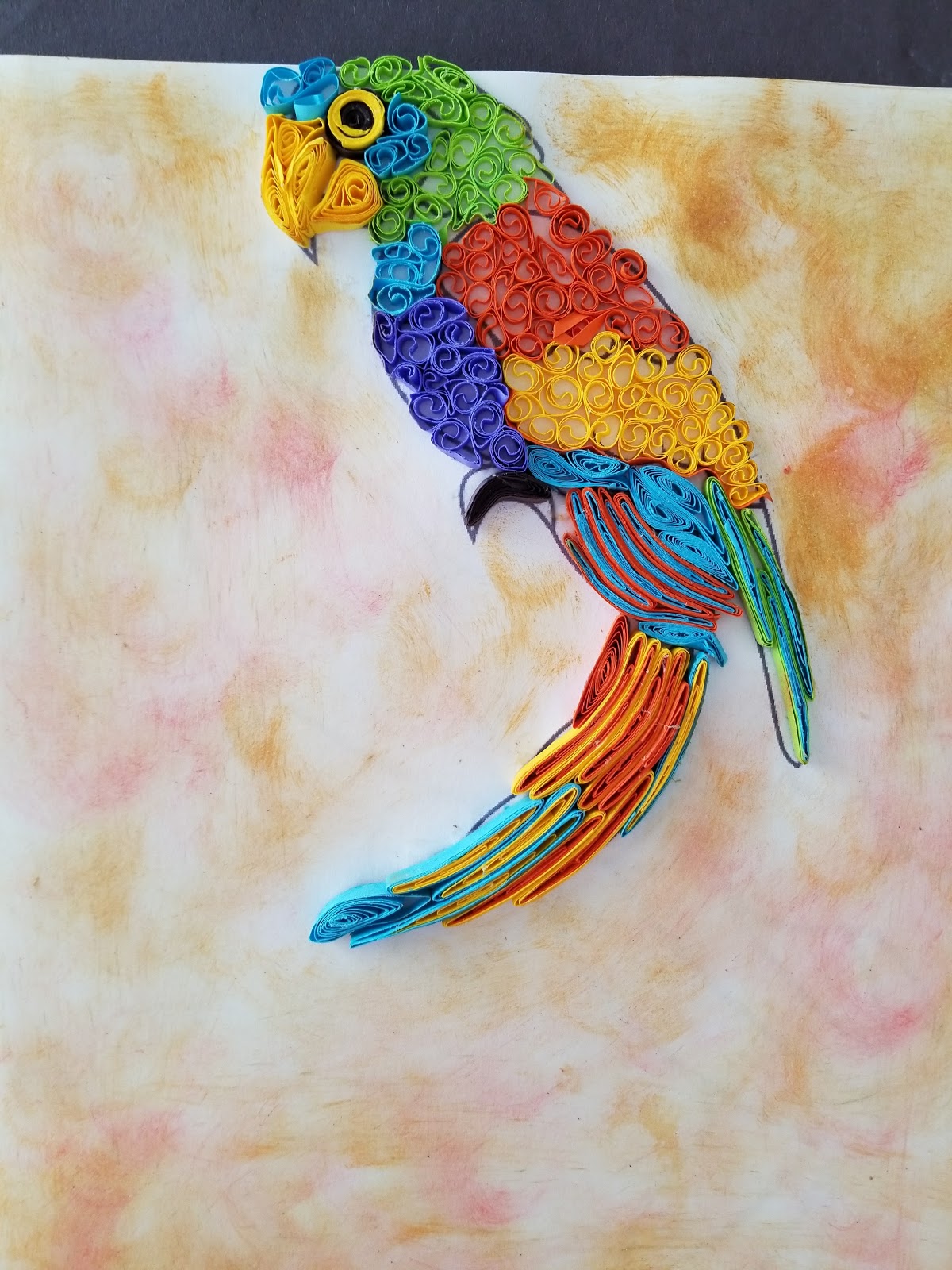 Anu's paper craft : Paper quilling Parrot