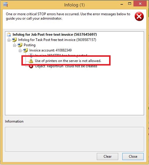 Coding Champ: Use of Printers On The Server is not allowed (Dynamics AX ... Coding Champ: Use of Printers On The Server is not allowed (Dynamics AX ...