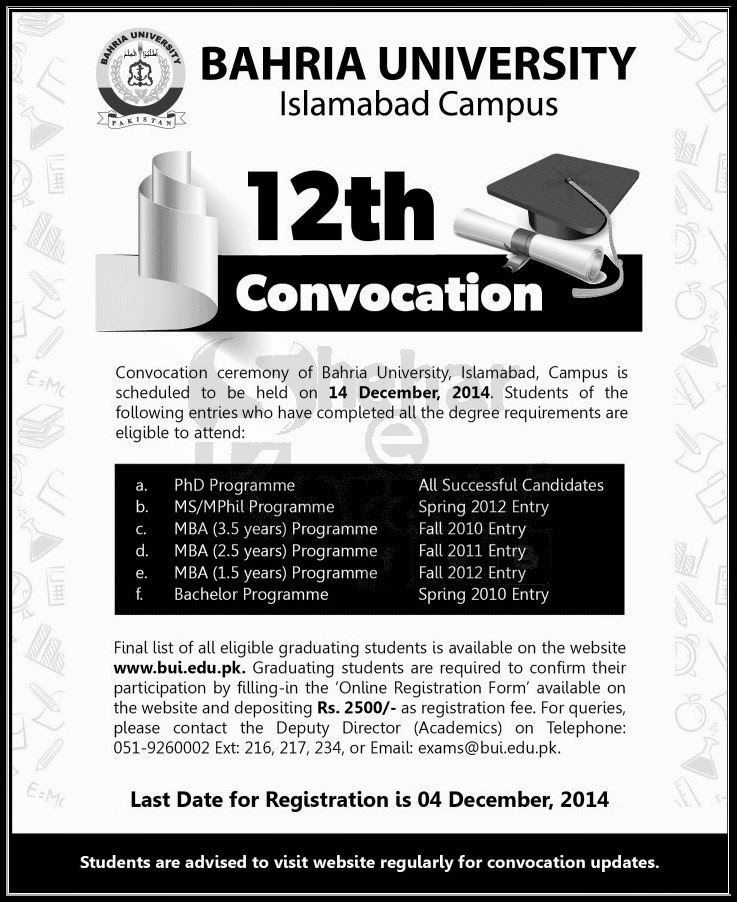 Bahria University 12th Convocation - Shehar-e-Karachi | News Islam ...