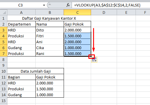 Contoh Dan Penerapan Rumus Excel Vlookup Hlookup