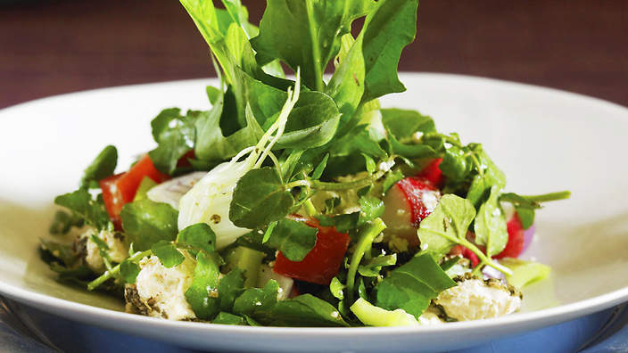 Shanklish salad with radishes, chicory and cucumber recipe | Arabic ...