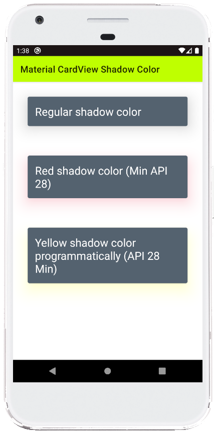 Android Kotlin Materialcardview Shadow Color Example