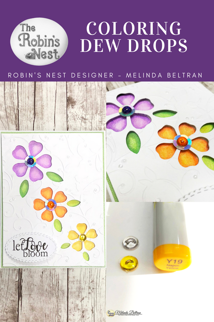 CraftyMelinda.com: Coloring Dew Drops With VIDEO & FREE SVG