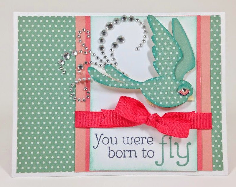 Courtney Lane Designs: Cricut Explore Born to Fly card made