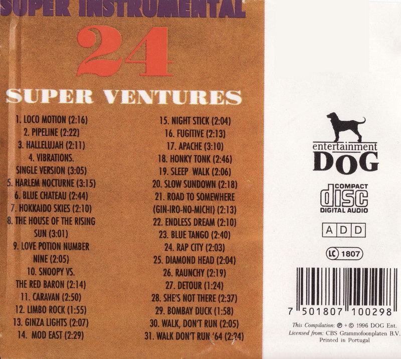 ENTRE MUSICA: VENTURES - Super Instrumental 24
