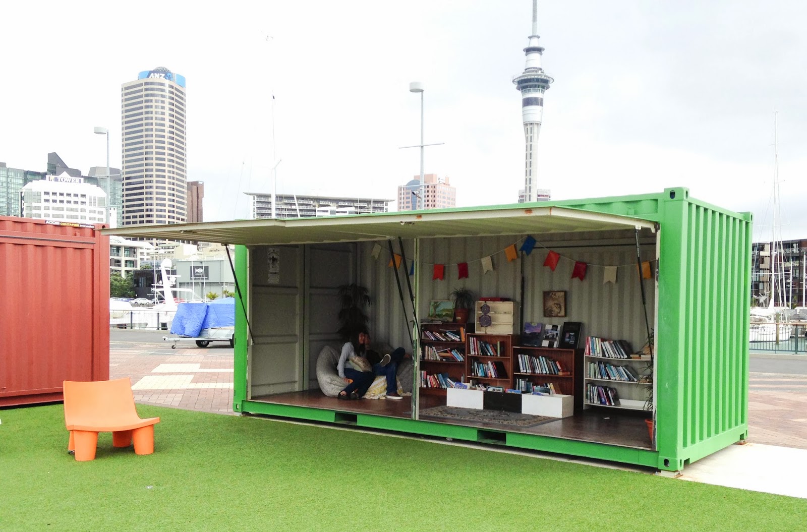 Mini Library Shipping Container | New zealand travel, Mini library ...