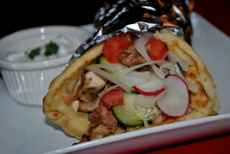 chicken gyro (aka yee-roh.. or gyy-roh)