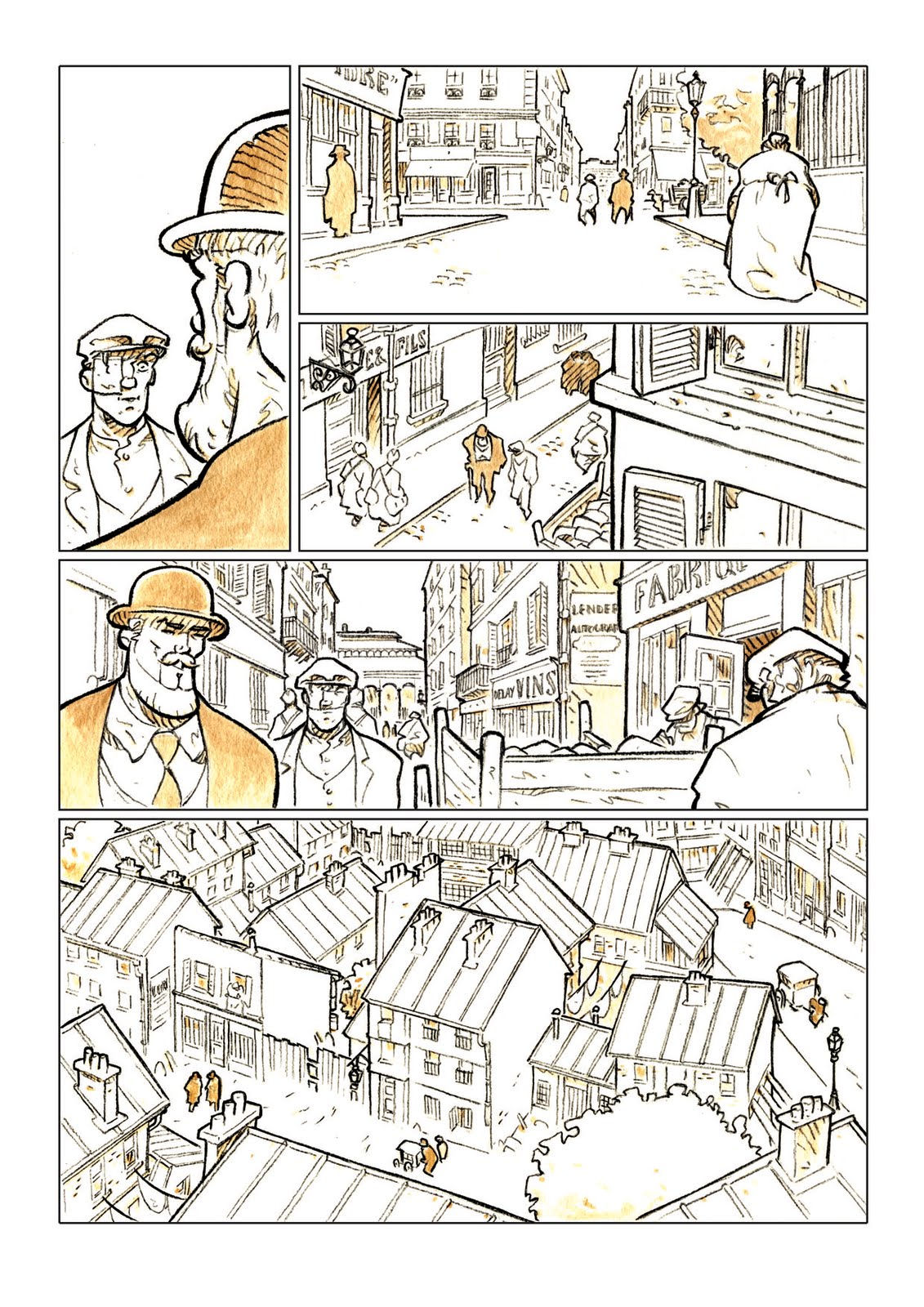 l'univers bd de manu cassier: Planche BD en 4 étapes.