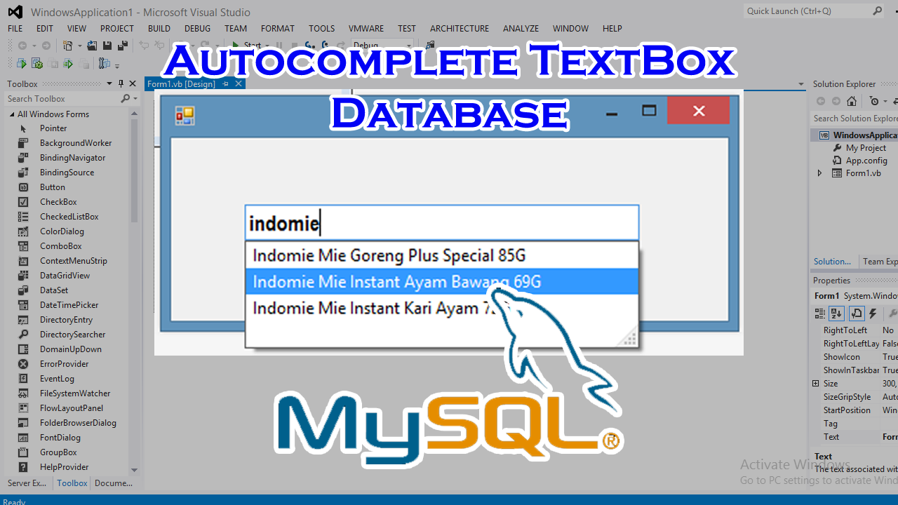 Cara Membuat Autocomplete TextBox Dari Database Pada VB.Net | priacoding Cara Membuat Autocomplete TextBox Dari Database Pada VB.Net | priacoding