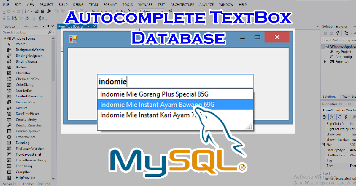 Cara Membuat Autocomplete TextBox Dari Database Pada VB.Net | priacoding Cara Membuat Autocomplete TextBox Dari Database Pada VB.Net | priacoding