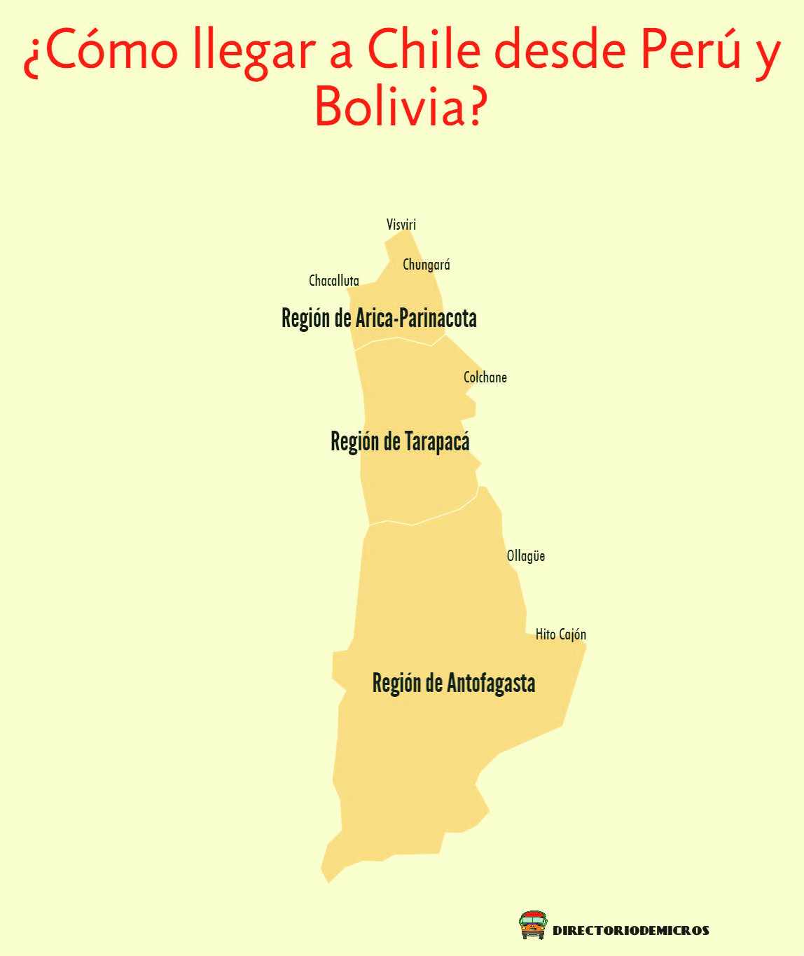 ¿Cómo llegar a Chile desde Perú y Bolivia? -actualizado Diciembre 2023-