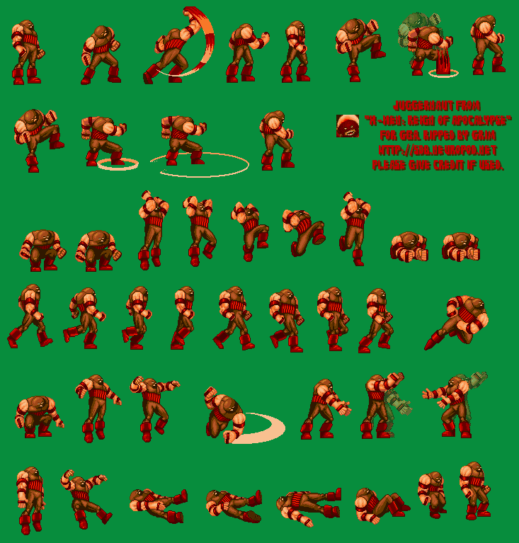 PACROID: Jugernaut Pixel Animation Sheet