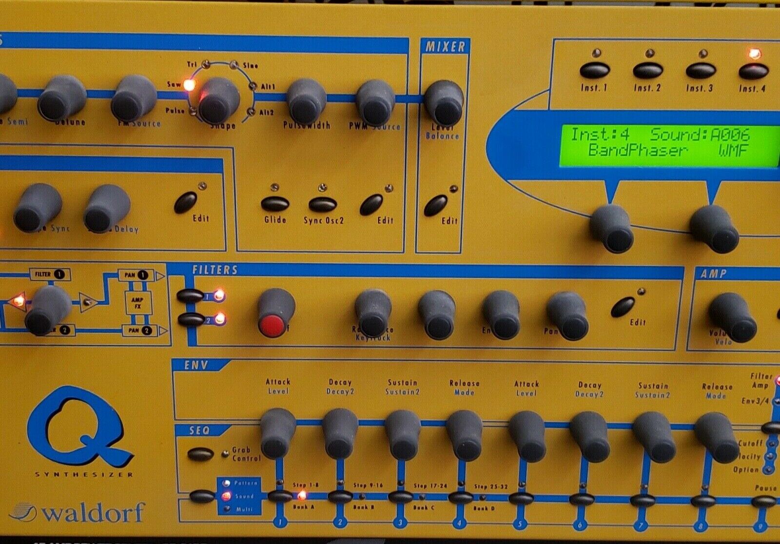 MATRIXSYNTH: Yellow Waldorf Q Rack SN 030925988