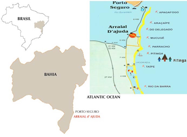 Playas de Brasil: Playa de Pitinga (en Porto Seguro y cerca de Arraial)