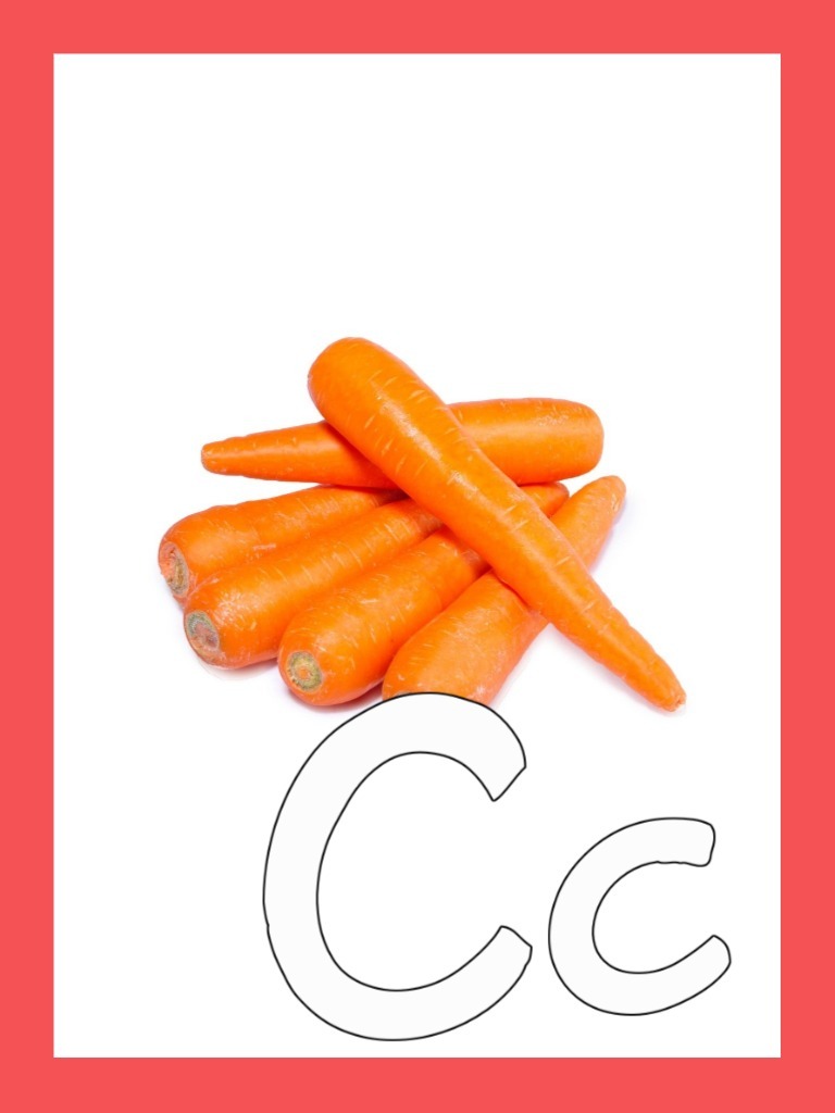 بطاقات للأطفال على حرف Letter C