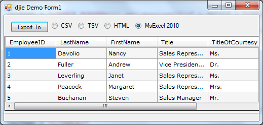 Export Datagridview To Csv Tsv Html Excel 2010 Belajar Vb Net