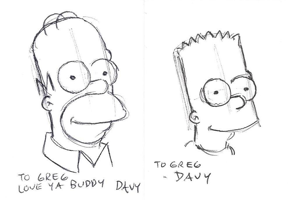 Plaschke, Thy Sweater Is Argyle: Custom Simpsons Sketch Cards!