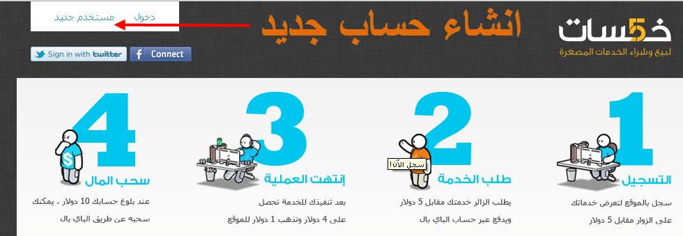 شرح التسجيل في موقع khamsat للخدمات المصغرة لربح من الأنترنت - مدونة ...