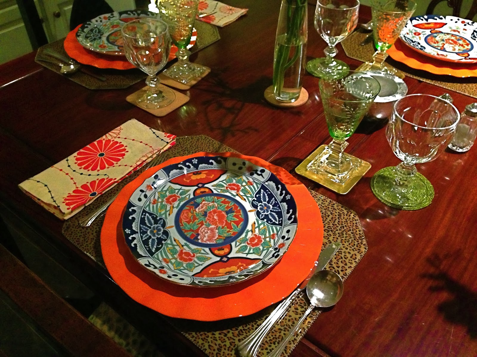 colorful dinner party - Knitionary