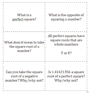 Square Root and Perfect Square Flashcards | TJ Homeschooling