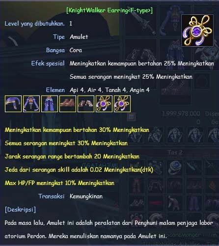 Elemental KnightWalker Earring's Full Set Effect - Guide RF Online
