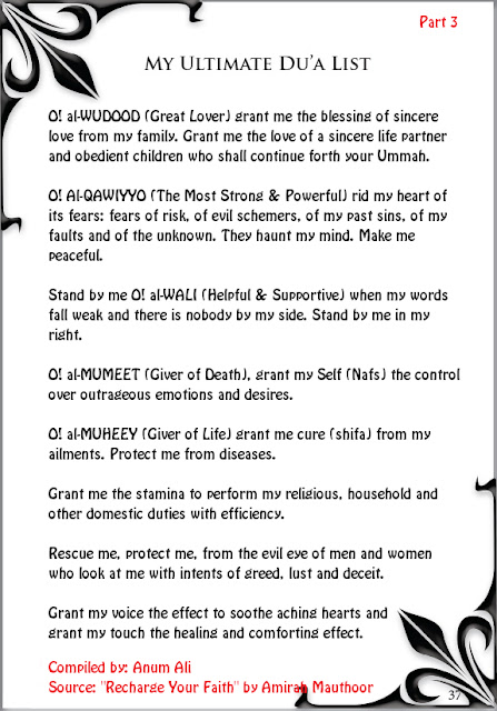 Sisterly Yours, Abbie: My Dua'a List - Reposted