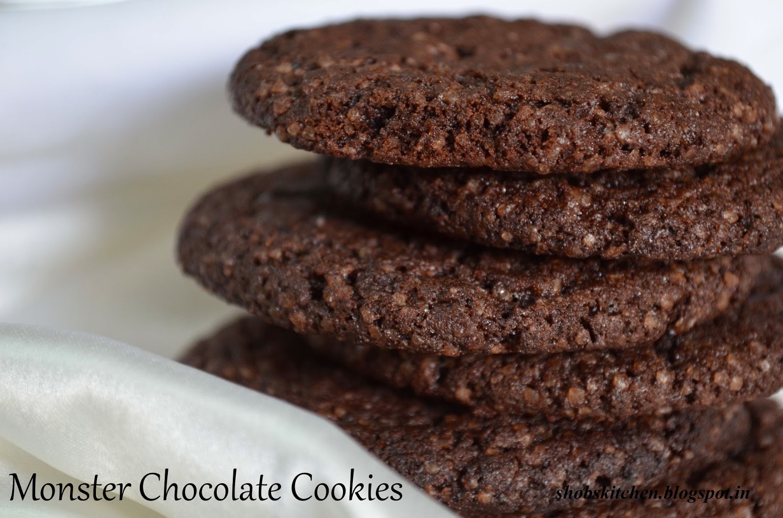 Monster Chocolate Cookies - ShobsKitchen
