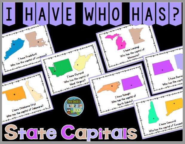 I Have, Who Has? United States of America Task Cards For Your Classroom ...