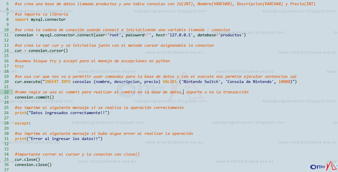 ABC EN PYTHON - MYSQL