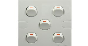 The World Through Electricity: 5 Gang 1 way switch