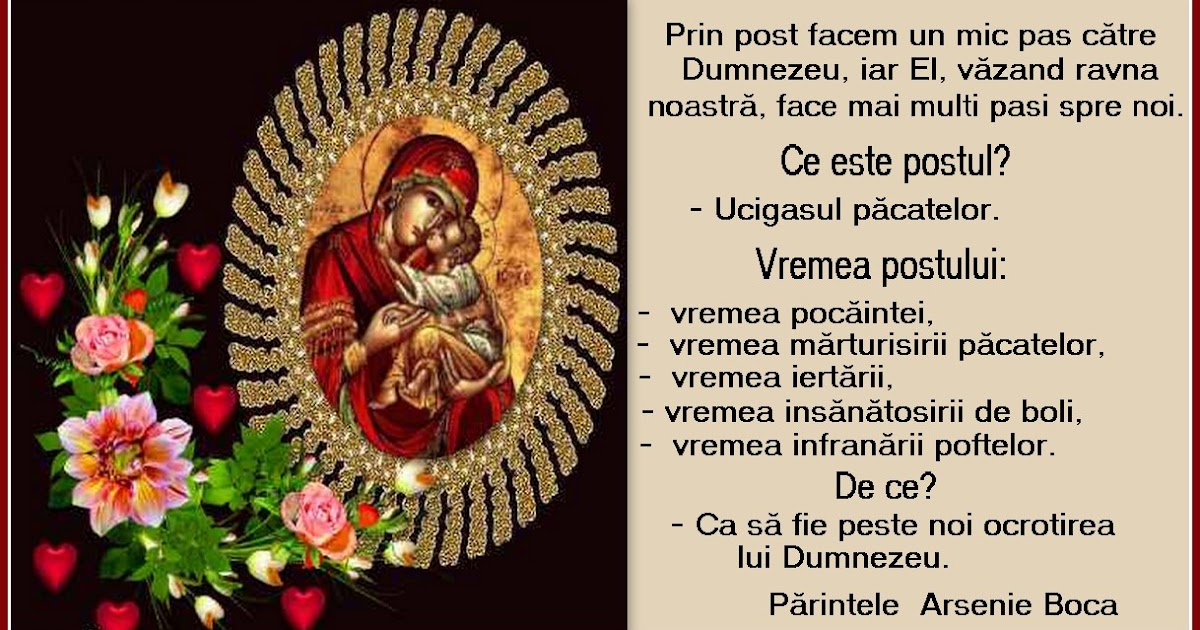 DIN SUFLET PENTRU SUFLET: TIMPUL POSTULUI SFINTELOR PASTI