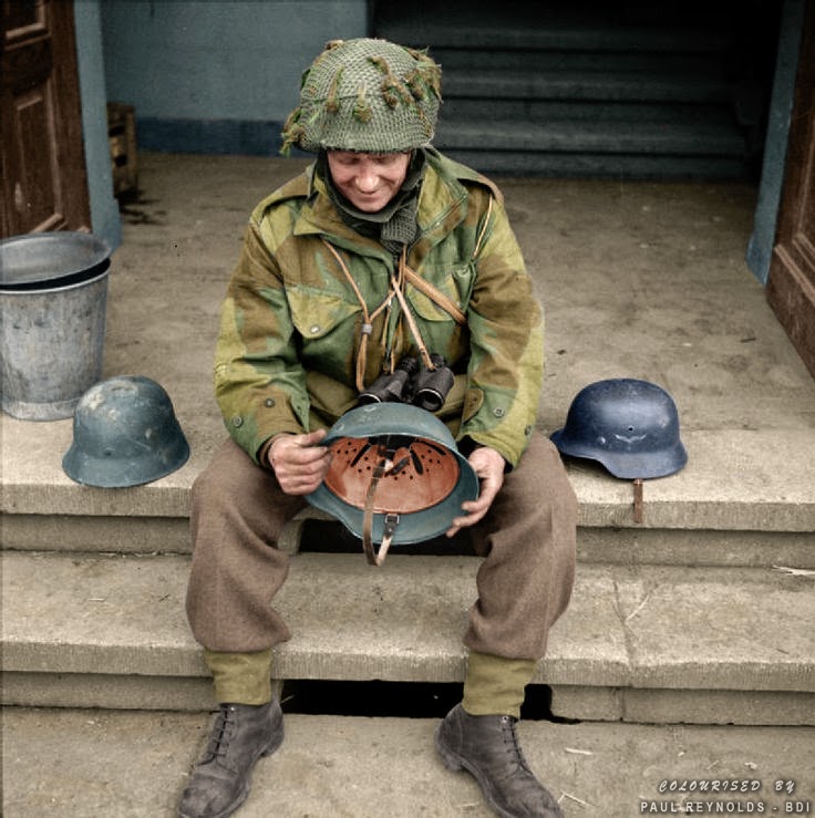 WW2 Colourised: Regimental Sergeant Major Evans of the 12th Battalion ...